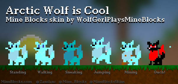 Mine Blocks - "Arctic Wolf is Cool" skin by WolfGerlPlaysMineBlocks