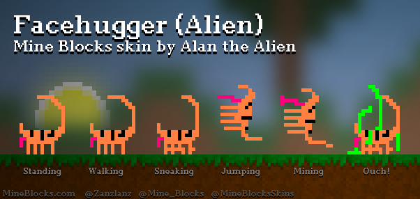 Mine Blocks - "Facehugger (Alien)" skin by Alan the Alien