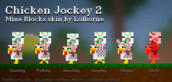 Mine Blocks - "Chicken Jockey 2" skin by Lolborne