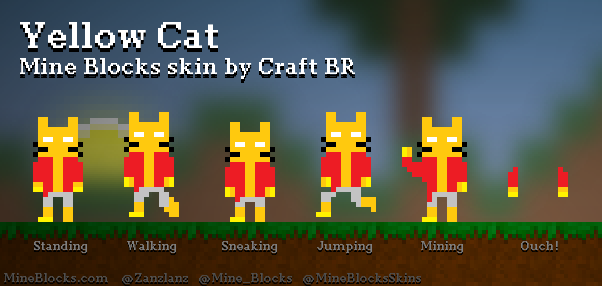 Mine Blocks - "Yellow Cat" skin by Craft BR