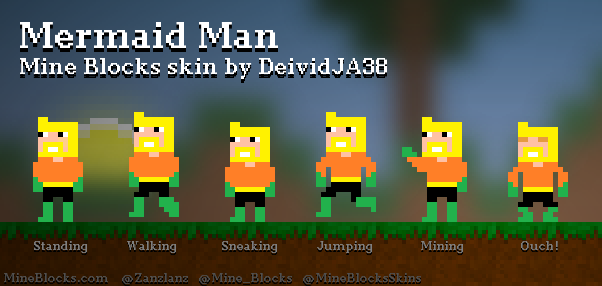 Mine Blocks - "Mermaid Man" skin by DeividJA38