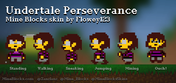 Mine Blocks - "Undertale Perseverance" skin by Flowey123