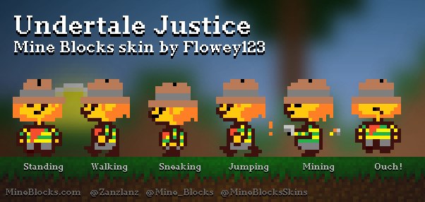 Mine Blocks - "Undertale Justice" skin by Flowey123