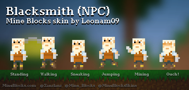 Mine Blocks - "Blacksmith (NPC)" skin by Leonam09