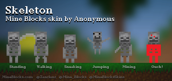 Mine Blocks - "Skeleton" skin by Anonymous