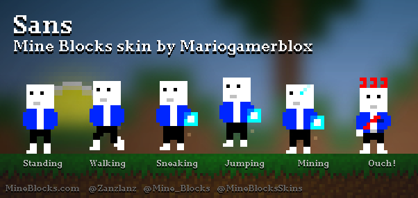 Mine Blocks - "Sans" skin by Mariogamerblox