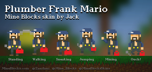 Mine Blocks - "Plumber Frank Mario" skin by Jack