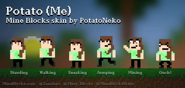 Mine Blocks - "Potato (Me)" skin by PotatoNeko