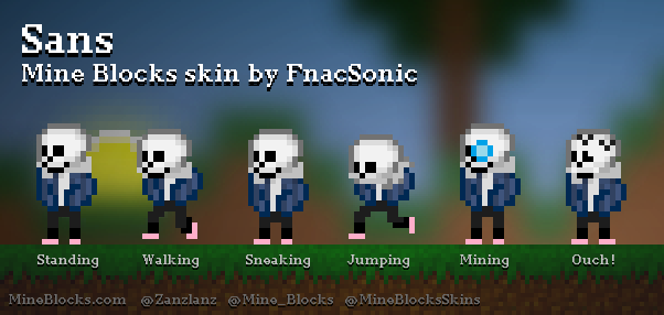 Mine Blocks - "Sans" skin by FnacSonic