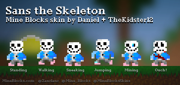 Mine Blocks - "Sans the Skeleton" skin by Daniel + TheKidster12