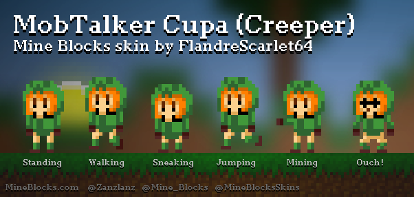 Mine Blocks - "MobTalker Cupa (Creeper)" skin by FlandreScarlet64
