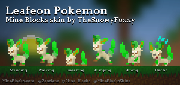 Mine Blocks - "Leafeon Pokemon" skin by TheSnowyFoxxy