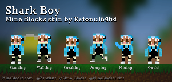 Mine Blocks - "Shark Boy" skin by Ratonul64hd