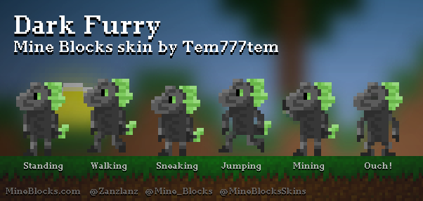 Mine Blocks - "Dark Furry" skin by Tem777tem