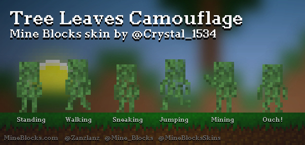 Mine Blocks - "Tree Leaves Camouflage" skin by @Crystal_1534