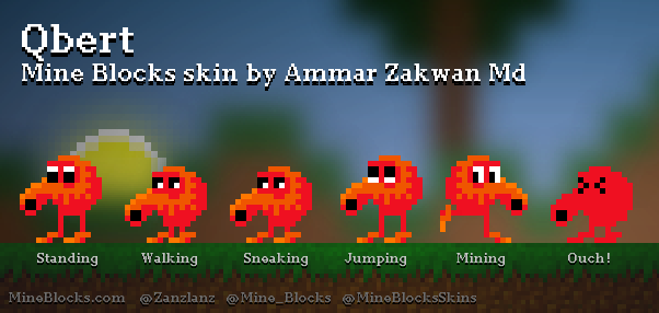 Mine Blocks - "Qbert" skin by Ammar Zakwan Md