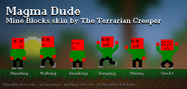 Mine Blocks - "Magma Dude" skin by The Terrarian Creeper