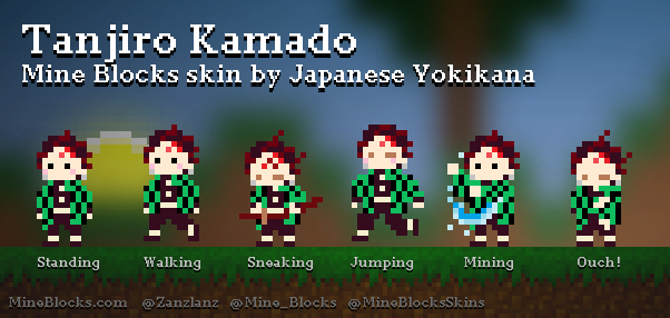 Mine Blocks - "Tanjiro Kamado" skin by Japanese Yokikana