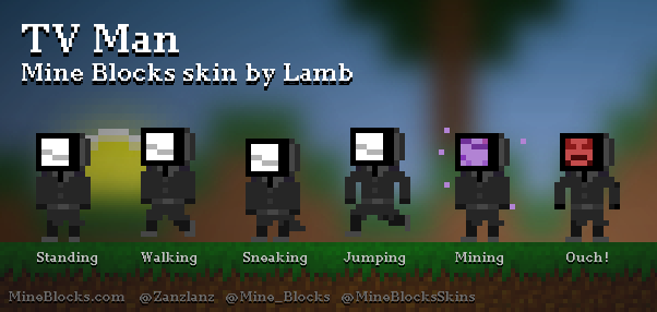 Mine Blocks - "TV Man" skin by Lamb